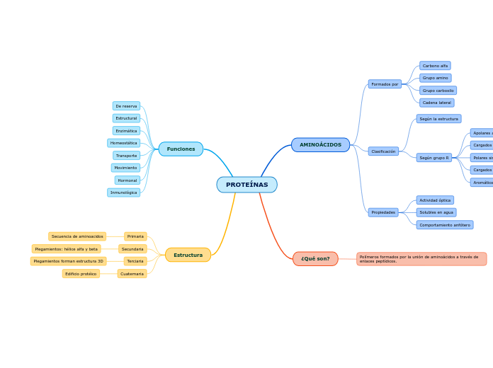 PROTEÍNAS - Mind Map